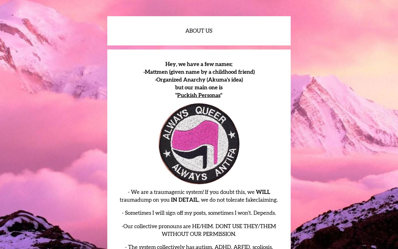 Organized Anarchy system carrd